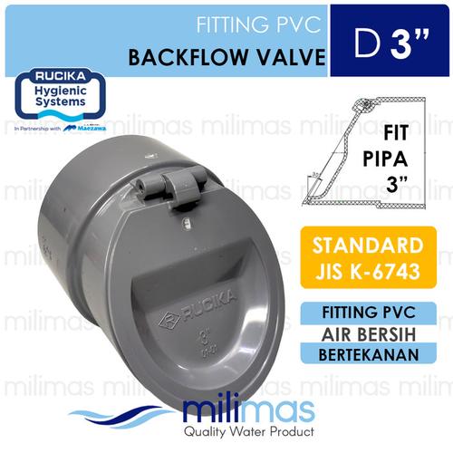 Jual RUCIKA - BACKFLOW VALVE D 3" - Fitting PVC Tutup Pembuangan RK ...