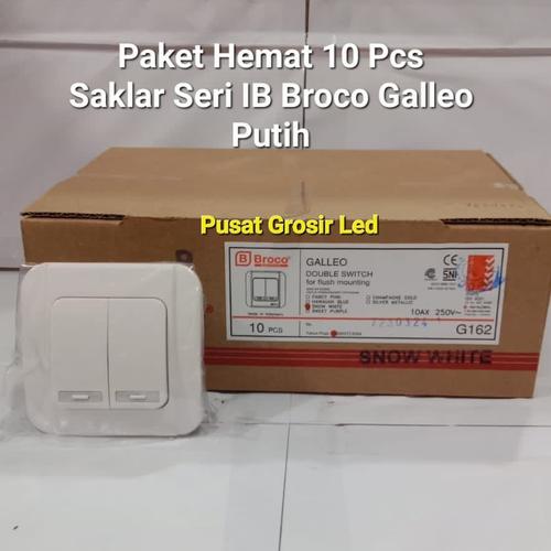Jual Paket Hemat 1 Box isi 10 pcs Saklar Seri IB BROCO GALLEO PUTIH ...