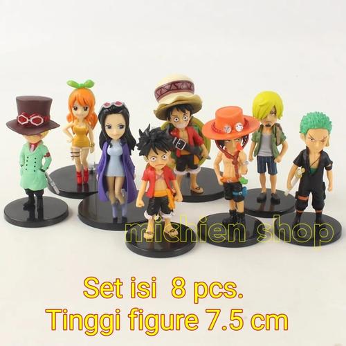 Jual ACTION FIGURE ONE PIECE LUFFY ZORO SABO NAMI STAMPEDE SET 8PCS - Jakarta Barat - Michien ...
