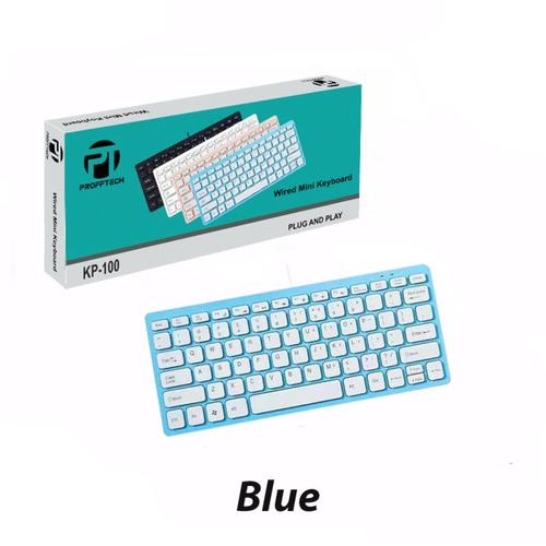 Jual Keyboard Mini Kabel USB. Original ProffTech. (Biru) - Biru Muda ...
