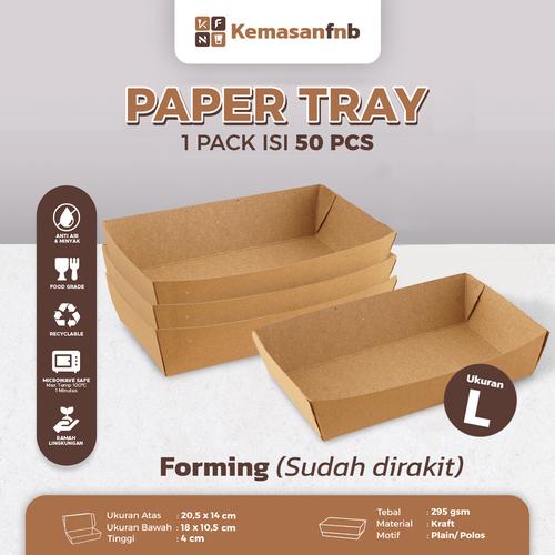 Promo Paper Tray [Forming] 1 Pack Isi 50 Pcs kraft 295gr laminasi ...