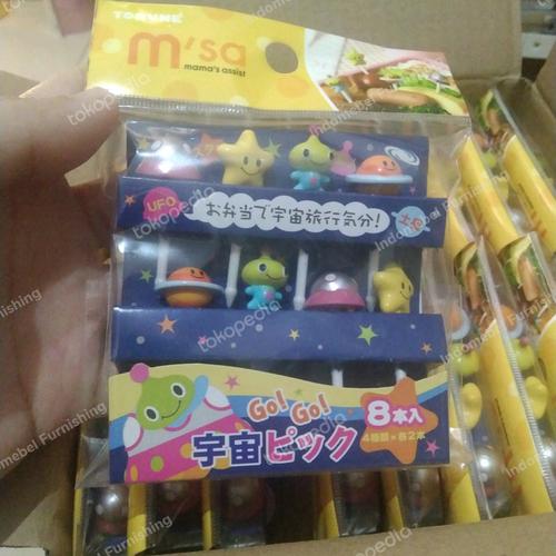 Jual Torune alien picks 8 pc tusukan bento garpu buah roti sosis bento ...