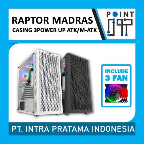 Jual Casing Komputer PC 3Power Up Raptor Madras with FAN ATX CASE ...