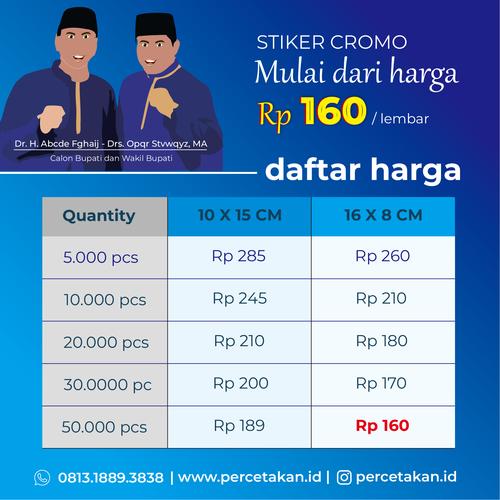 Jual Stiker Pilkada Stiker Caleg | stiker partai | ukuran 8 x 16 cm ...