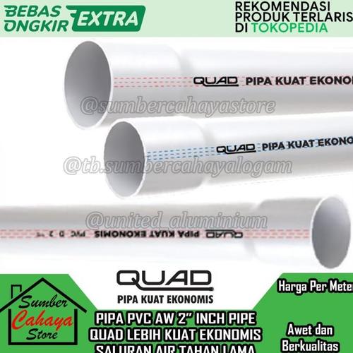 Jual READY STOCK PIPA PVC PARALON QUAD 2" INCH AW PRALON PIPE SALURAN ...