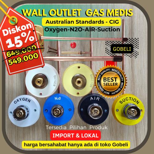 Jual wall outlet gas medis oxygen dan vaccum standart CIG - Kota Bekasi ...