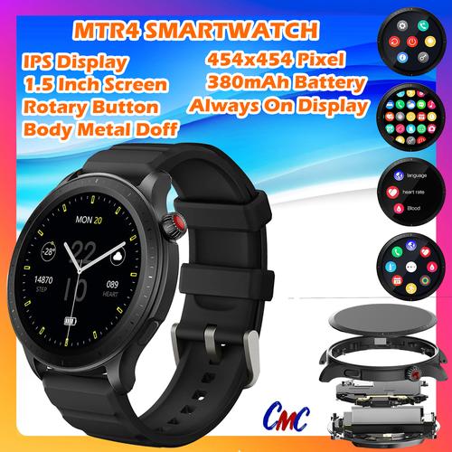 Jual MTR4 Smartwatch 1.5 inch Display Watch Sport Always On Display GTR ...