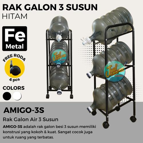 Jual Rak Galon Air Minum 3 Susun Ekonomis Beroda Besi Berkualitas 3 ...