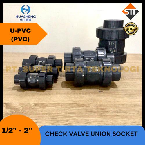 Jual U-PVC (PVC) Check Valve Union Socket Sch.80 PN10 - Kab. Tangerang ...