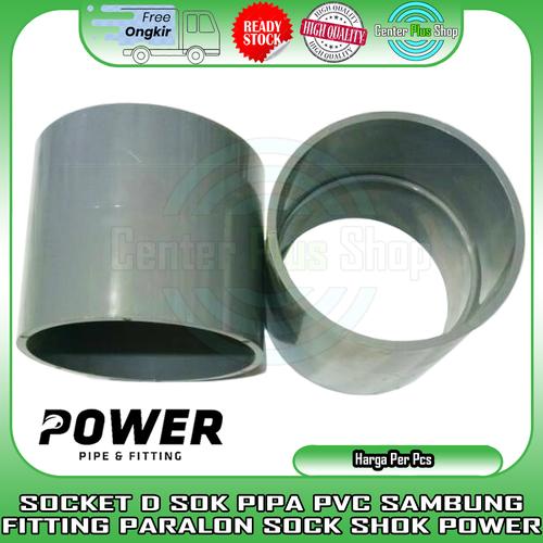 Jual Socket PVC D Sock Sok Polos Shok Sambung Pipa Paralon Fitting ...
