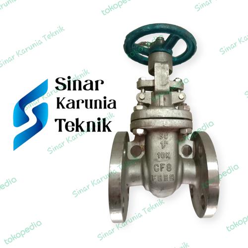 Jual gate valve/stop kran flange jis10k stainless 304 11/4" - Jakarta ...