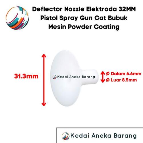 Jual Deflector OD 32MM Spray Gun Pistol Mesin Powder Coating Galin GLQ ...