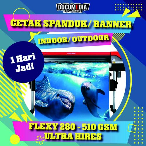 Jual Cetak Spanduk / Banner 340 Ultra Hi - Res (naik mesin indoor) - Desain Custom, flexy 510 ...
