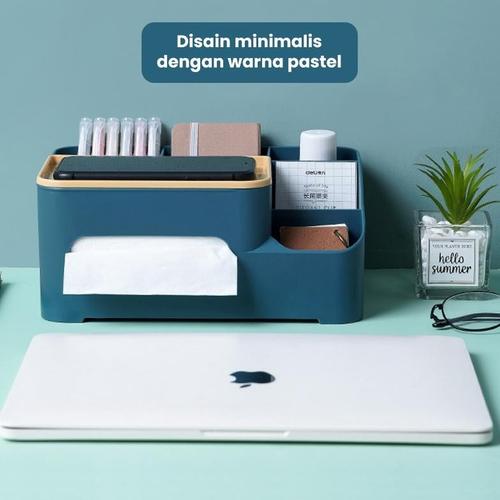 Jual Desktop Stationery Desk Box Tissue Kotak dan Alat Tulis Organizer ...