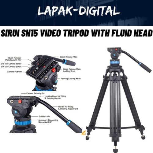 Jual Sirui SH15 Aluminum Video Tripod with Fluid Head - Jakarta Pusat - Lapak-Digital.id | Tokopedia