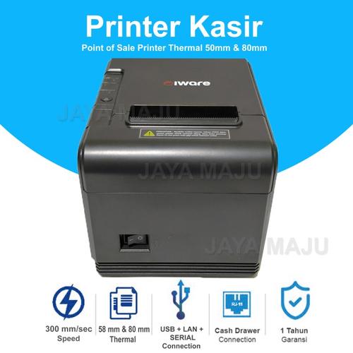 Jual PRINTER POS KASIR THERMAL IWARE IW-800 USB + LAN + SERIAL HIGH ...