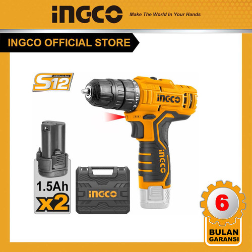 Promo S12 Mesin Bor Cordless Drill 12V (2B&1C) INGCO CDLI12325 ...