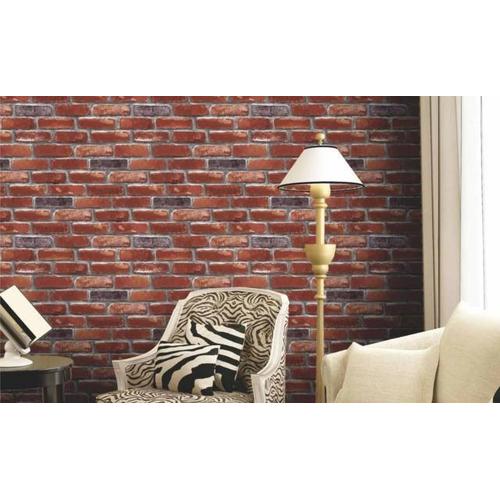 Jual wallpaper dinding 3d batu bata warna merah abu biru hitam - Kota ...