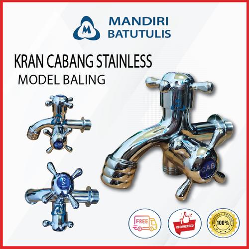 Jual Kran Cabang Besi Baling Stainless / Kran Double Nekel / Keran ...