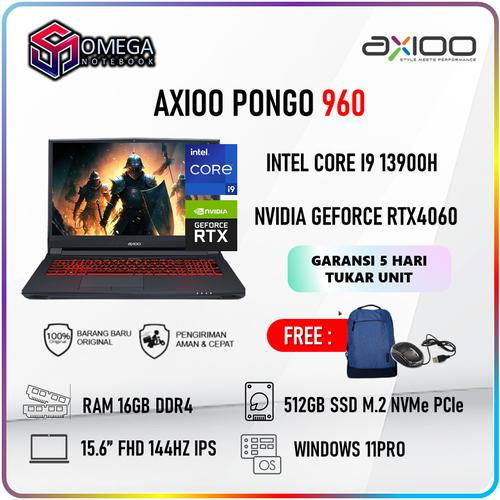 Jual Axioo Pongo 960 i9 13900h RTX4060 8GB/ 16GB 512GB W11PRO 15.6FHD ...