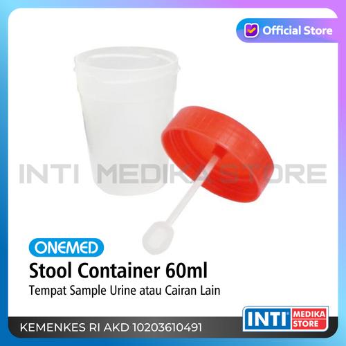 Jual ONEMED - Stool Container 60ml | Tempat Sample Urine | Pot Feses ...