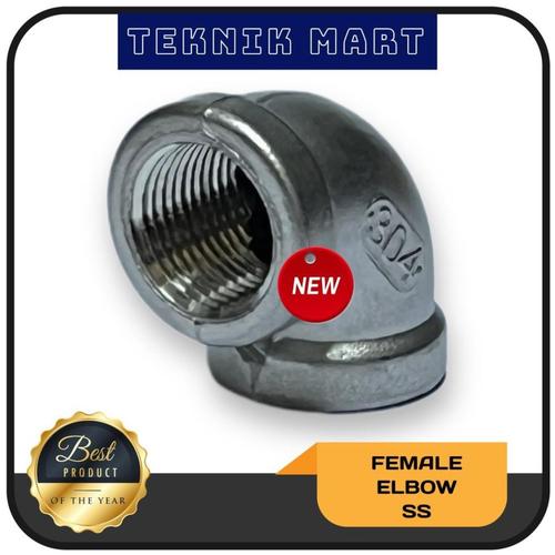 Jual FITTING ELBOW FEMALE DRAT 3/8" BAHAN STAINLESS SS 304 - Jakarta ...