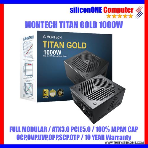 Jual MONTECH TITAN GOLD 1000 Powersupply 1000W - Kota Bandung - silicon ONE Computer | Tokopedia