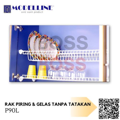 Jual RAK PIRING DAN GELAS GANTUNG P90L TANPA ATAKAN MODELINE 90 CM ...