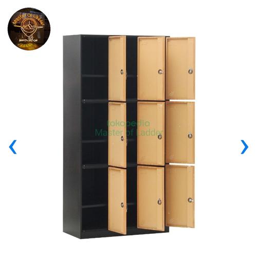 Jual Locker Lemari Besi Kabinet 9 Pintu/Loker 9 Pintu Jumbo Walnut ...