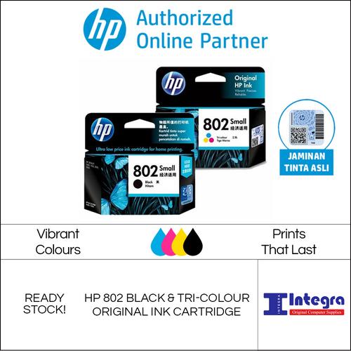 Jual Tinta HP 802 Original Cartridge Ink Advantage - Tri Colour ...