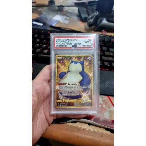 Jual Pokemon Gold Snorlax FA Secret Rare 224/198 Chilling Reign PSA 10 - Jakarta Barat - BERT ...