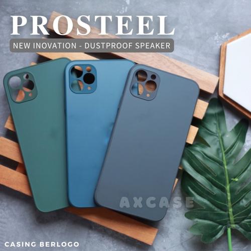 Promo Prometal Matte Glass Square Edge Case iPhone 11 12 13 PRO MAX ...