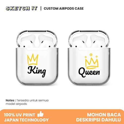 Promo Airpods Case Gen 1 2 3 Airpods Pro Airpods Pro 2 King Queen - QUEEN PODS-01, Airpods Pro 2 ...