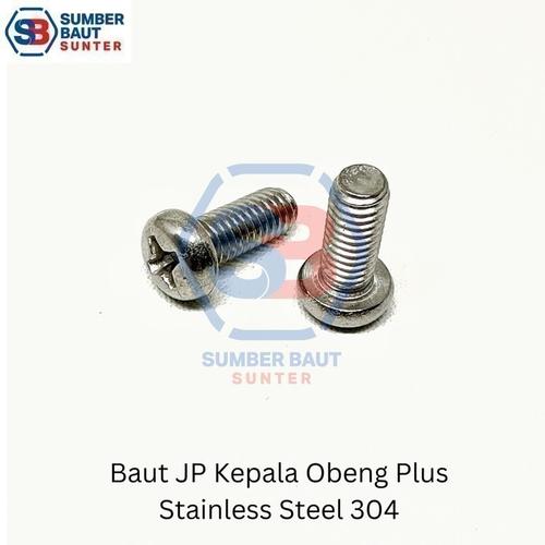 Jual JP M6x20 Baut Kepala Obeng + Bulat Stainless SS 304 Pan Head M6 x 20 - Jakarta Utara ...