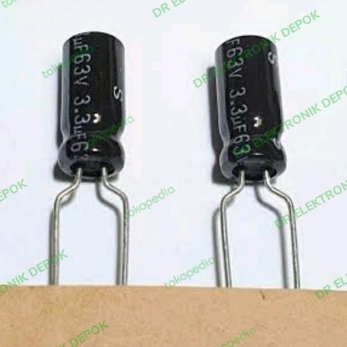 Jual Elco 3,3uf 63v - Capasitor 3.3uf 63v 3.3 63 volt Kapasitor Polar ...