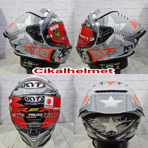 Jual Helm full face KYT R2R PRO MOTIF ASSAULT MATT SILVER KYT R2R ...