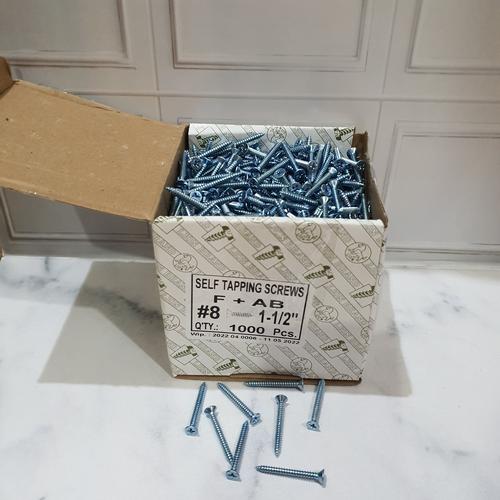 Jual Sekrup JF 8x11/2"/Skrup FH/Sekrup Tapping Tapping Screws F+AB 8x1 ...