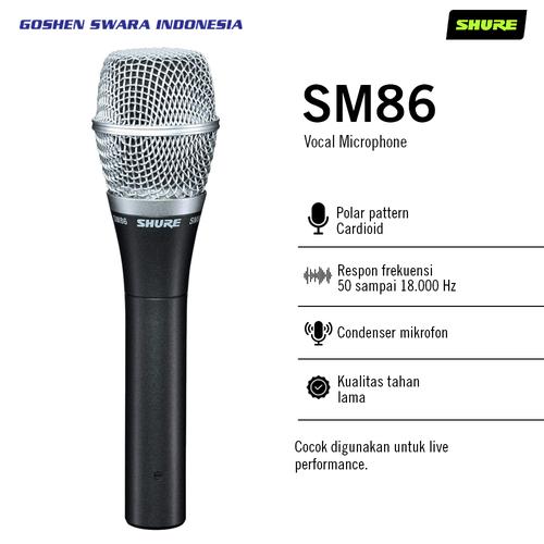Promo SHURE SM86, Condenser Vocal Microphone Cicil 0% 3x - Jakarta Pusat - Goshen Swara Official ...