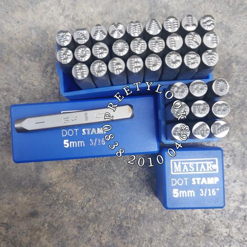 Jual Mastar Stamp Punch Set 5 Mm Alat Ketok Titik Bintik Huruf Angka ...
