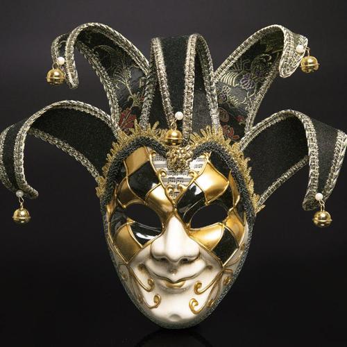 Jual Good Party Crack Mask Venetian Masquerade Masks Full Face Jester ...