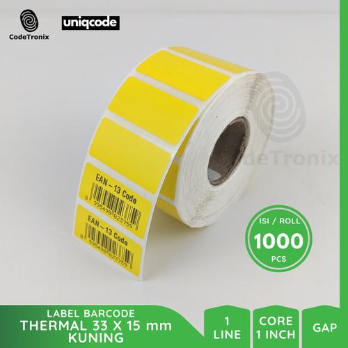 Promo Label Stiker Kertas Barcode Uniqcode Thermal 33x15mm 1 Line Warna ...