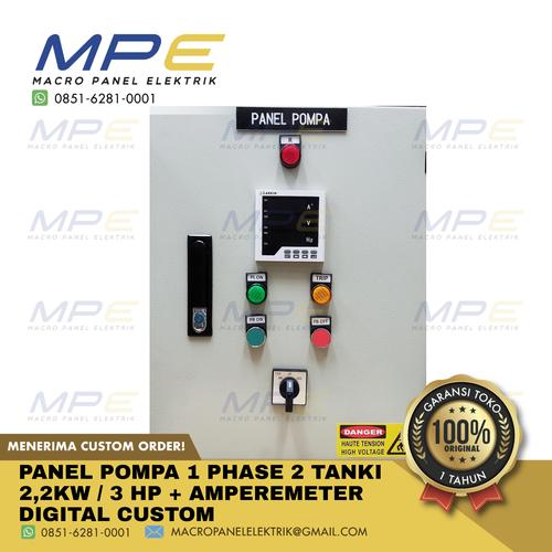Jual Panel Pompa 1 Phase 2 Tanki 2,2kW 3HP + Amperemeter Digital Custom ...