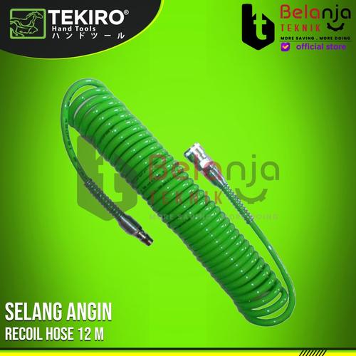 Jual TEKIRO RECOIL HOSE 12 METER SELANG ANGIN KOMPRESOR TEKIRO HIJAU ...