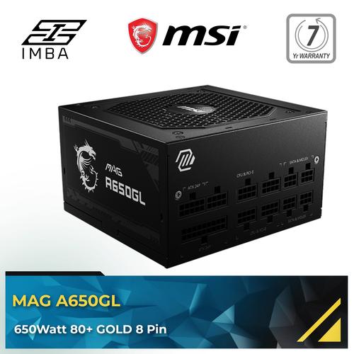 Promo MSI MAG A650GL 650W 80+ GOLD 8 Pin [PSU] - MAG A650GL Cicil 0% 3x ...