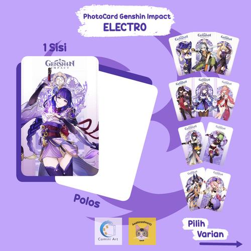 Jual Genshin Impact chara Electro Photocard/kartu bahan art carton - E8 ...