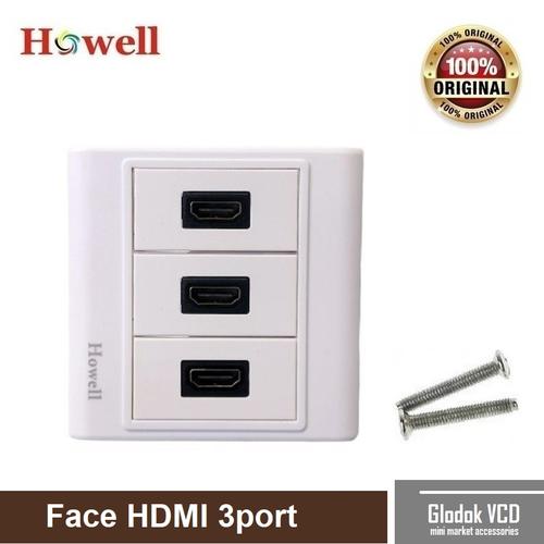 Jual Howell Wall Face Plate Outlat Socket HDMI 3port - Jakarta Barat ...