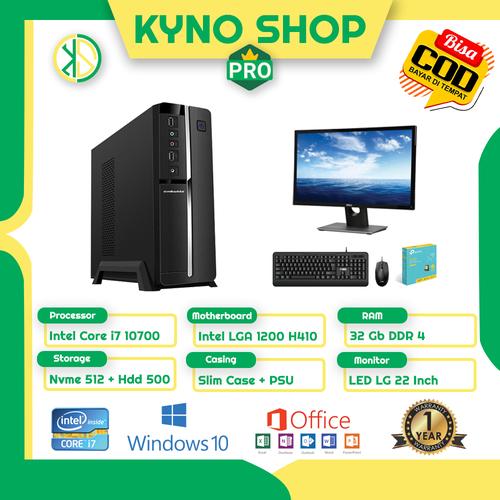 Jual PC Rakitan Mini Core i7 10700 RAM 32 GB SSD 512 + HDD 500 LED 22 Inch - Jakarta Utara ...