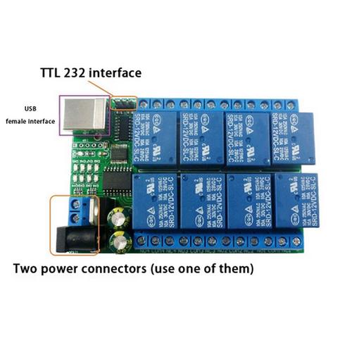 Jual Papan Modul relay serial port USB DC 5V 12V 24V 8ch - DC24V ...