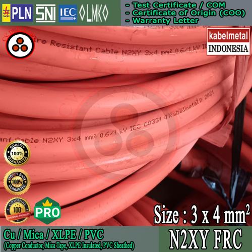 Jual Kabel N2XY FRC 3x4 mm2 METAL /3 x 4 mm2/3x4mm2/3x4 mm/3x4mm/3 x 4 ...