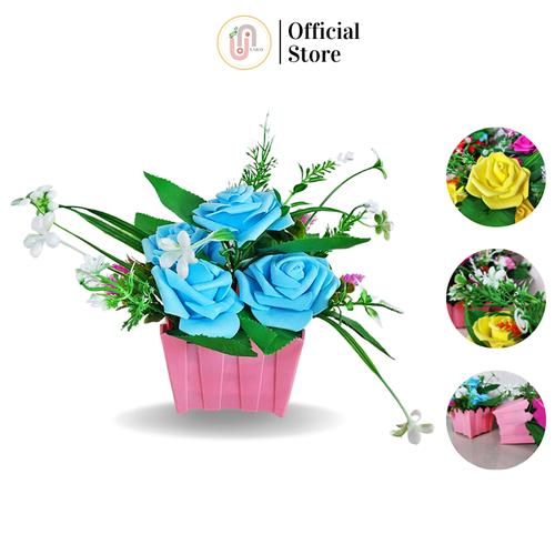 Jual Tanaman Hias Pot Bunga Mawar Mini Plastik Dekorasi Rumah ...